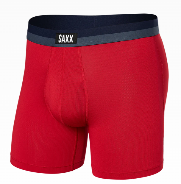 SAXX SPORT MESH CHERRY RED BOXER BRIEFS– Indulge Boutique